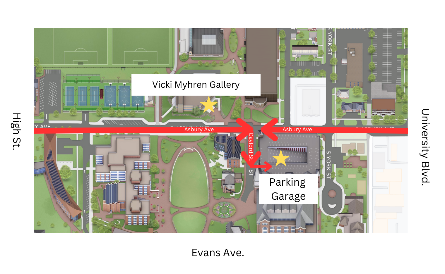 VMG Parking Directions - Vicki Myhren Gallery
